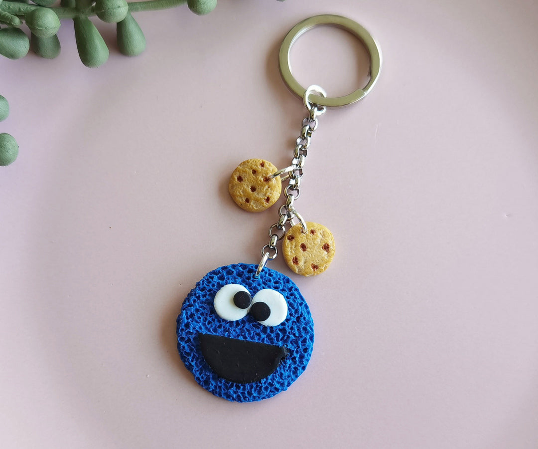 Cookie Monster Key Ring – The Fat Whale Gifts & Decor