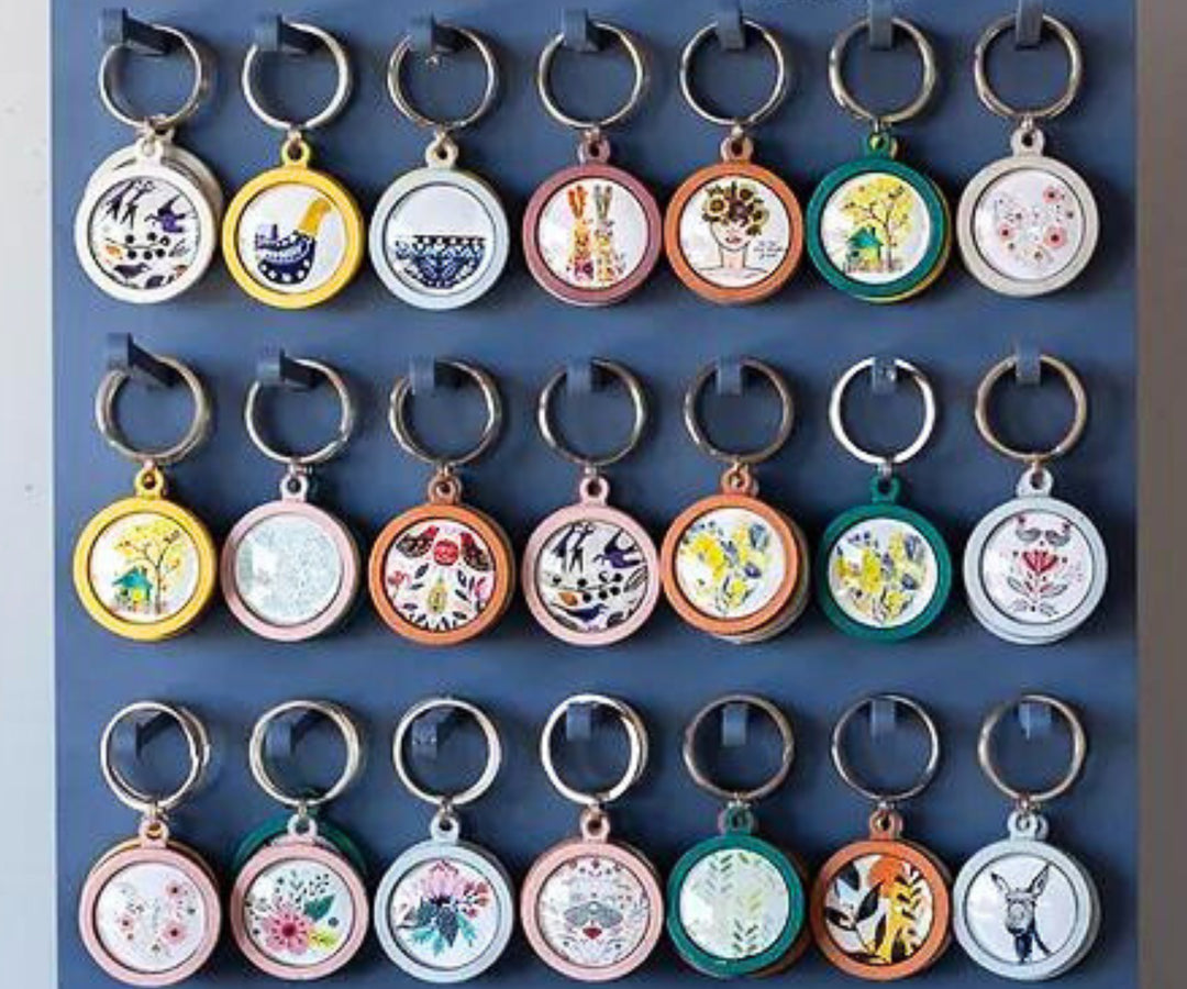 Round Wooden Key Rings – The Fat Whale Gifts & Decor