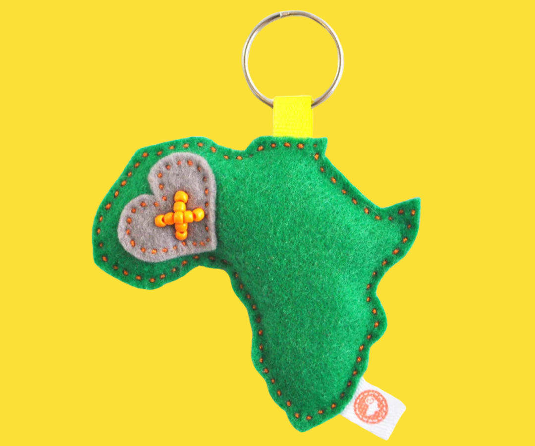 Africa Felt Key Ring – The Fat Whale Gifts & Decor