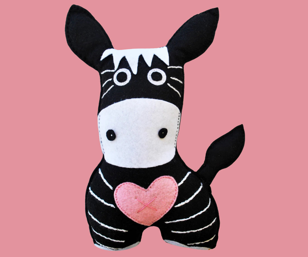 Zebra Felt Toy – The Fat Whale Gifts & Decor