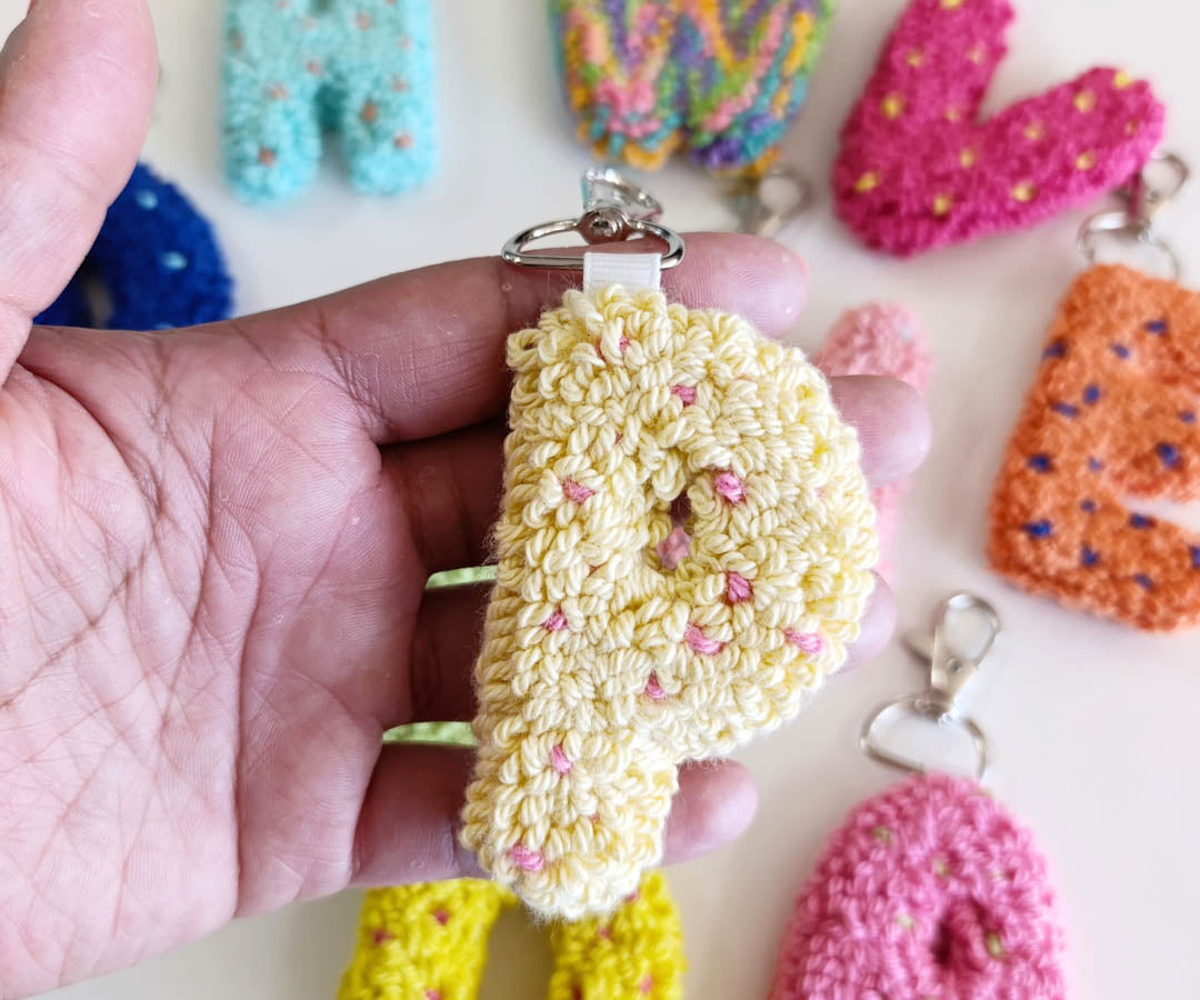 Letter Punch Needle Bag Charms – The Fat Whale Gifts & Decor